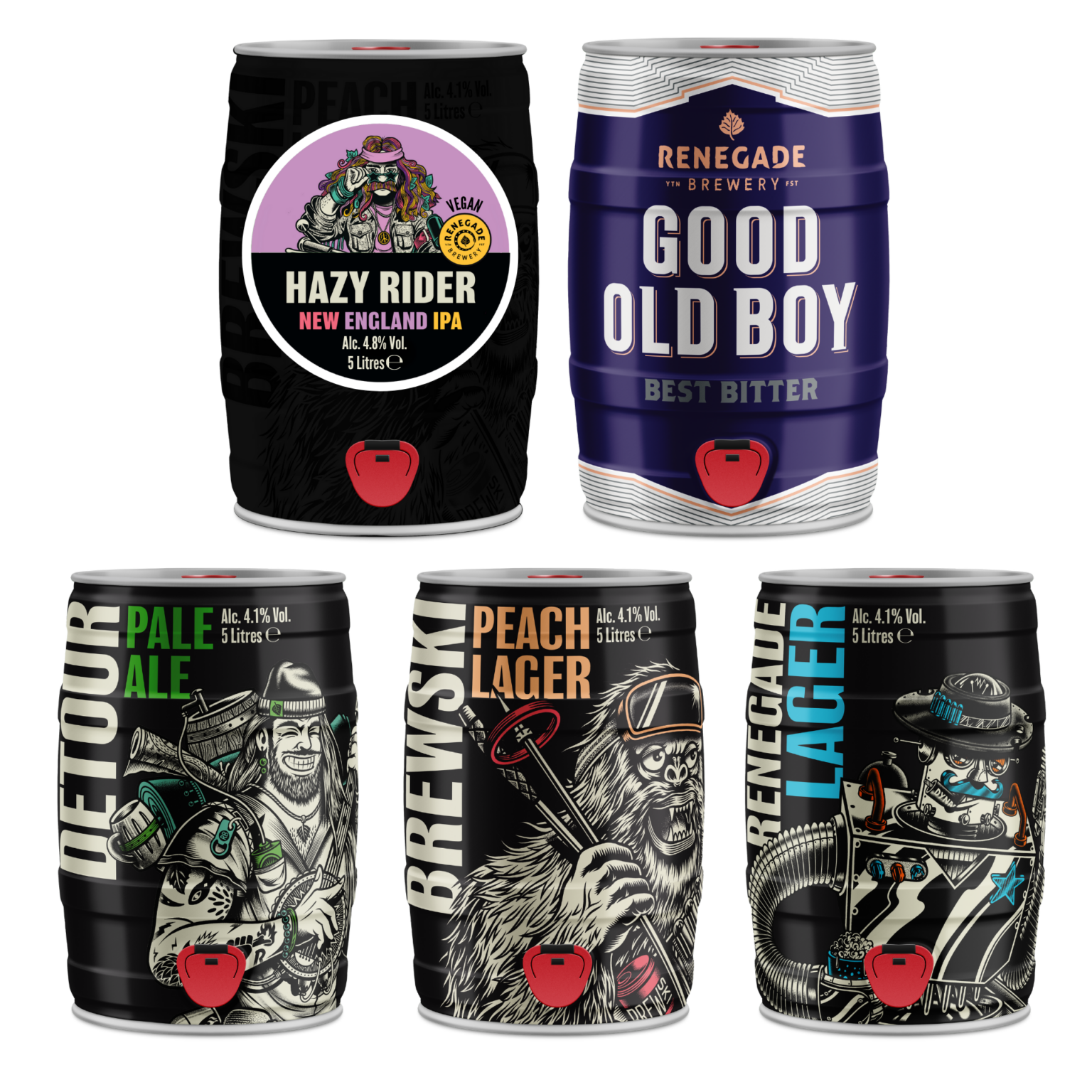 5L Mini Kegs - Renegade Brewery